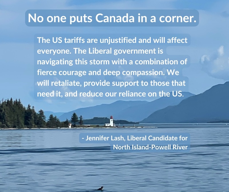 Jennifer Lash, the Liberal Candiate for North Island-Powell River ...