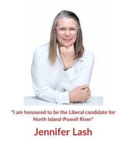 Jennifer Lash, the Liberal Candiate for North Island-Powell River ...